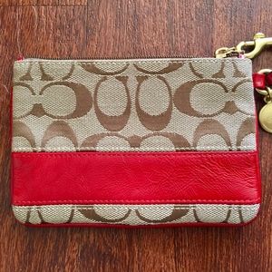Coach | Bags | Coach Wristlet Classic Signature Pattern | Poshmark